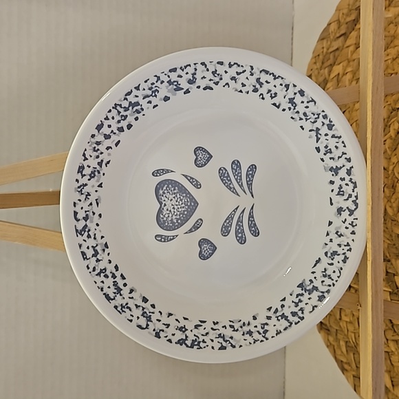 Corelle | Dining | Corelle Vintage Blue Hearts Sponge Rim Design Bread ...